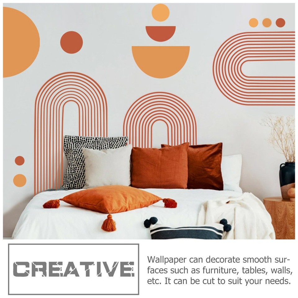 Wall Decor Geometric Decal Pvc Sticker for Home Background Decorative ...