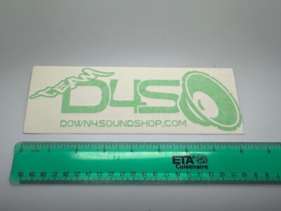 D4S Down4Sound car audio decal sticker Chrome GREEN | eBay