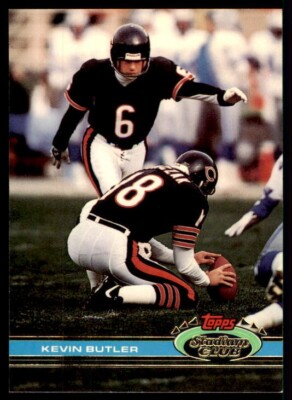 1991 TOPPS STADIUM CLUB FOOTBALL CARD CHICAGO BEARS #246 KEVIN BUTLER ...