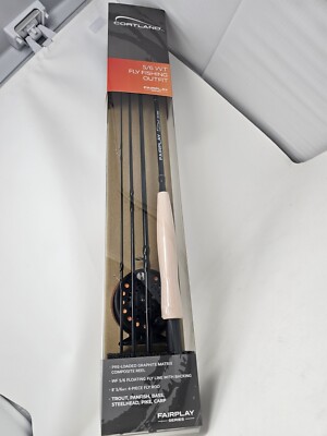 Cortland 5/6 WT Fly Rod Combo 8' 4-Piece Pre-Loaded Reel w/ Cortland 5/ ...