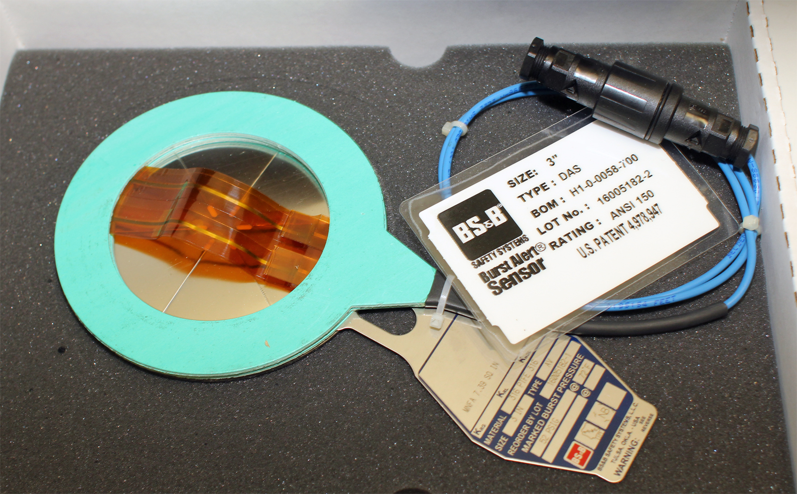 New BS&B Safety Systems H1-0-0058-700 3" Type DAS Burst Sensor Rupture ...