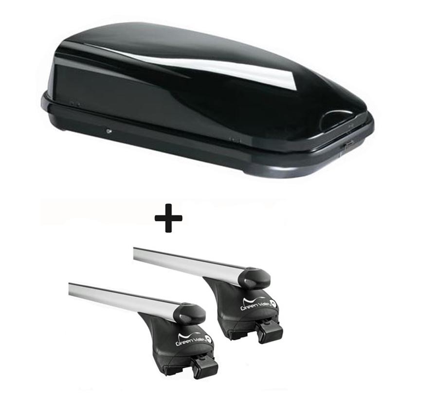 Dachbox VDPJUFL320L+Alu-Relingträger Quick aufl. Reling für für Audi Q3 ...