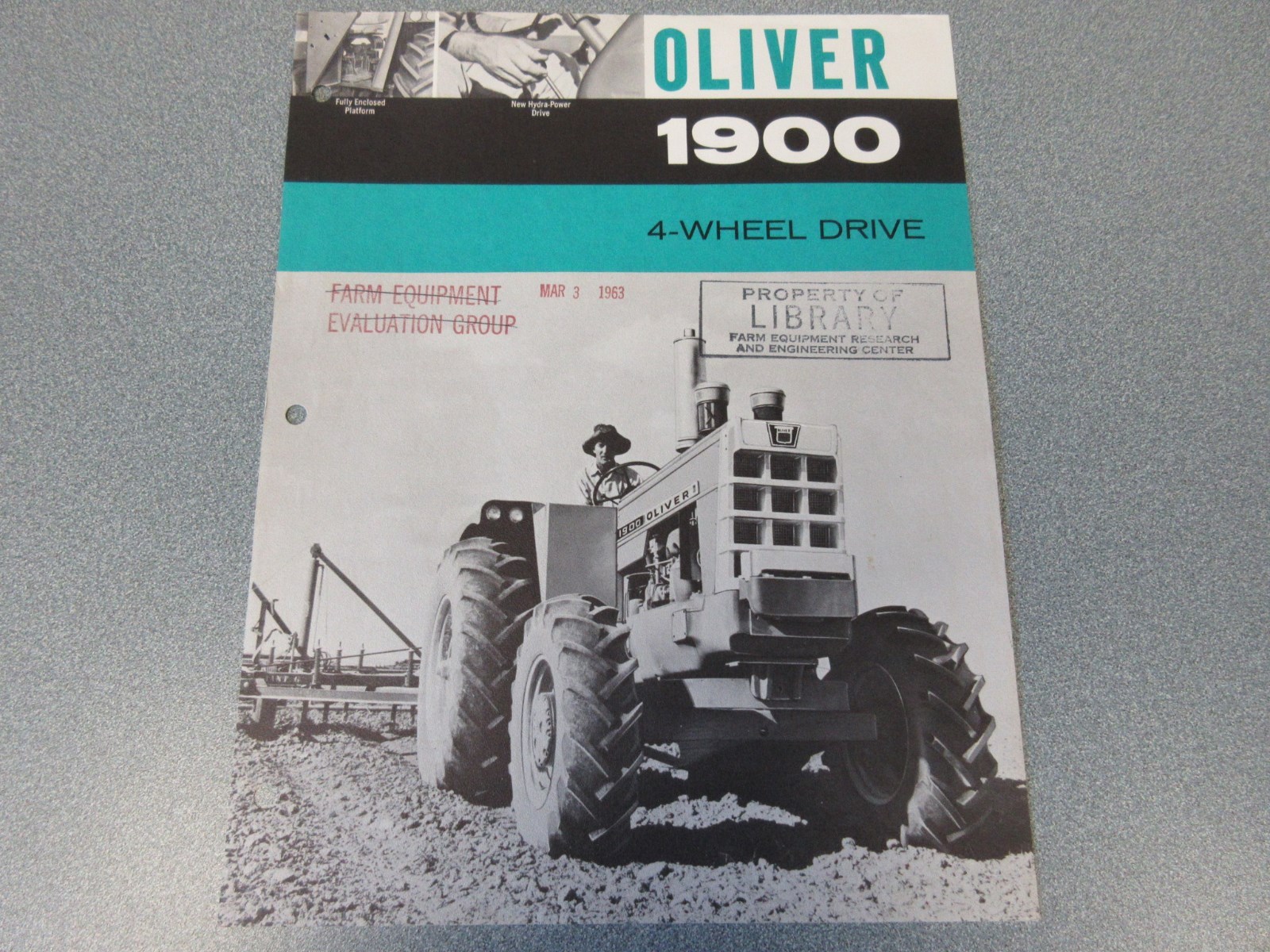 Rare Oliver 1900 4WD Farm Tractor Sales Sheet 1963 Library Copy | eBay