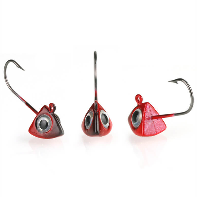 10pcs 2/3/4g Lead Heads Jig Fishing Hooks Crappie Soft Lure Bait Barbed ...