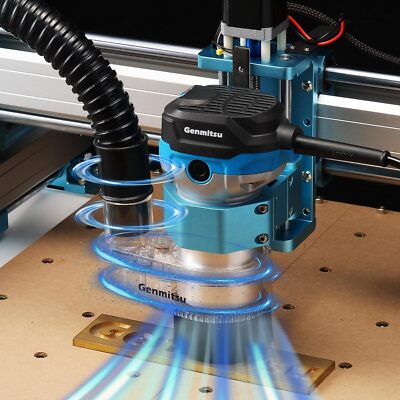 Genmitsu Dust shoe Dust Boot for CNC spindle, trimmer router, Clear ...