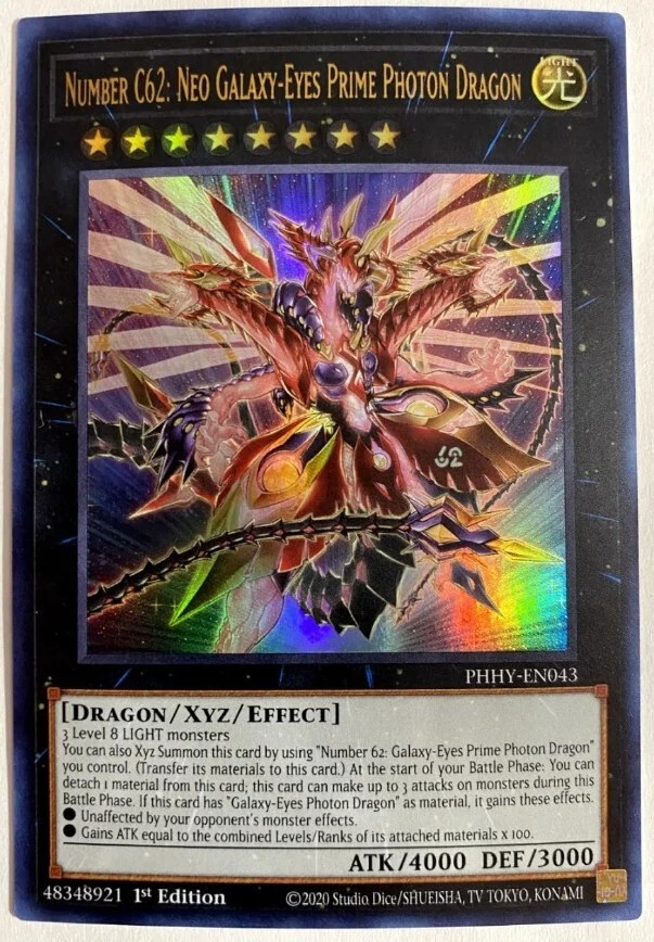 Numéro C62 Néo Galaxie Yeux Premier Photon Dragon