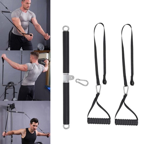 Tricep Rope Straight Bar Workout Pully Cable Machine LAT Tricep Hand ...