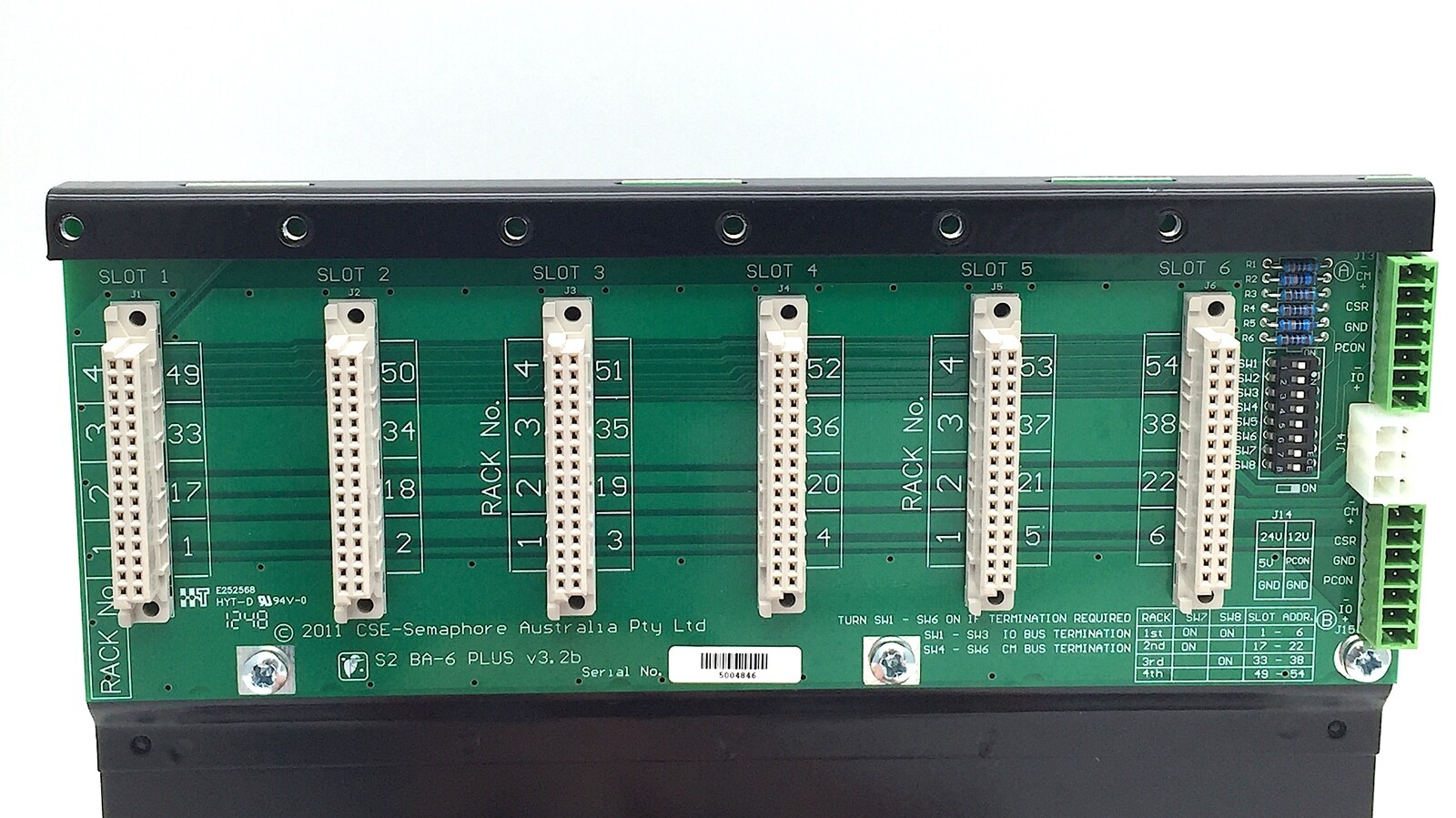 Semaphore Kingfisher BA-6 Plus 6 Slot Backplane BA6 Back Plate v3.2b ...
