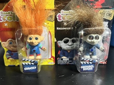 Good Luck Trolls MICHAEL MYERS and CHUCKY Halloween Icon Troll Dolls ...
