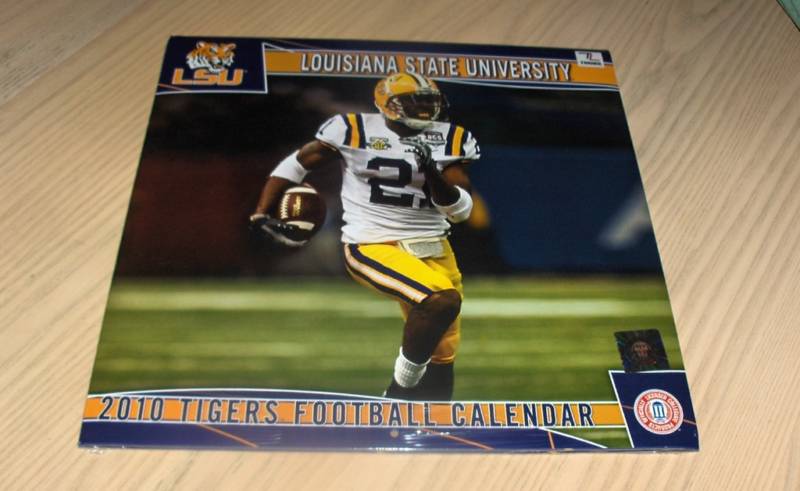 2010 LSU TIGERS FOOTBALL CALENDAR JACOB HESTER DORSEY | eBay