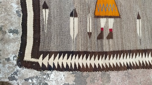 Navajo Beautiful Native American Yei Rug-Natural Dyes-c1920s | eBay