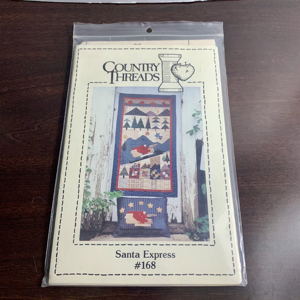 Country Threads Santa Express #168 Quilt Pattern Wall Hanging 25"x45 ...
