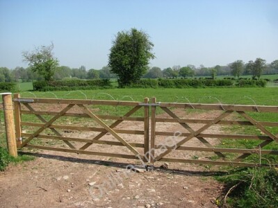 Photo 6x4 Fortified gates Holdgate New gates amongst a lot of recent ...