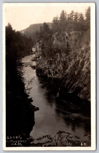 Postcard Gorge Ripogenus Dam Maine RPPC C48 | eBay