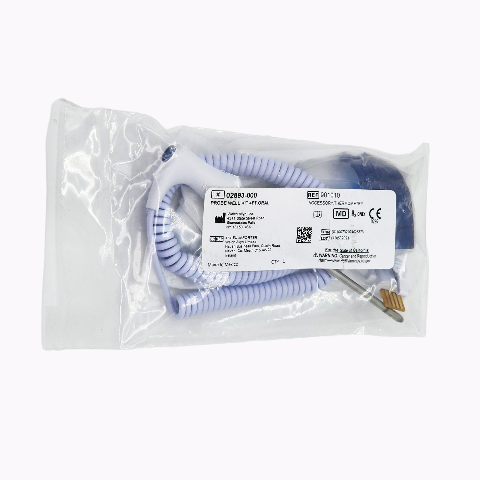 Welch Allyn Sure Temp Oral Probe Thermometer w/ Well Kit - OEM 02893 ...