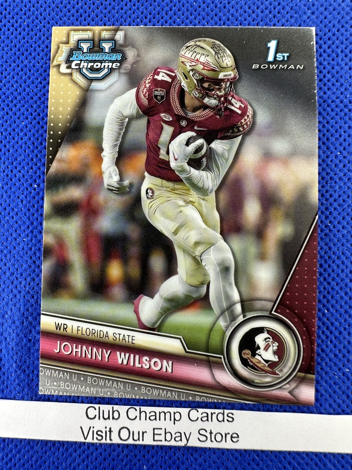 2023 #22 Johnny Wilson Bowman University Chrome 1st Football Florida ...