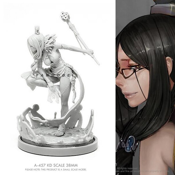 38mm Resin Model Figure Beauty Soldier Colorless And Self-Assembled ...