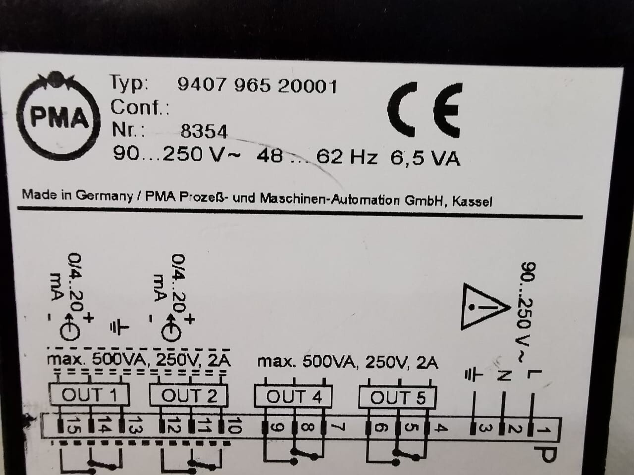 PMA KS 98 TEMPERATURE CONTROLLER 9407 965 20001 | eBay