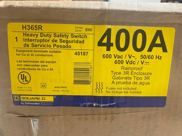 Square D H365R Heavy Duty Safety Switch for sale online | eBay