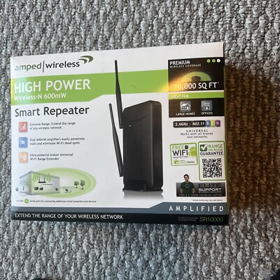 New Amped Wireless High Power Wi-Fi Smart Repeater & Range Extender ...