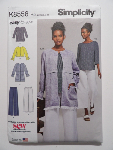 Simplicity 8556 Misses' Pants & Jacket in 2 Lengths w/ Tunic Size 6-14 ...