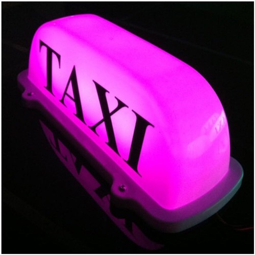 LED Roof Taxi Sign 12V with Magnetic Base purple optiona Automotive ...
