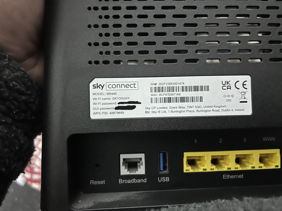 Sky Connect Business Wireless Broadband Internet Router BR440 Ethernet ...