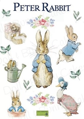 Peter Rabbit Edible Cake Toppers – A4 Icing Sheet Birthday Cake ...