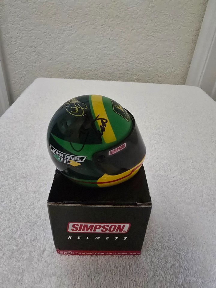 Simpson John Deere Mini Helmet Signature Edition Nascar Chad Little ...