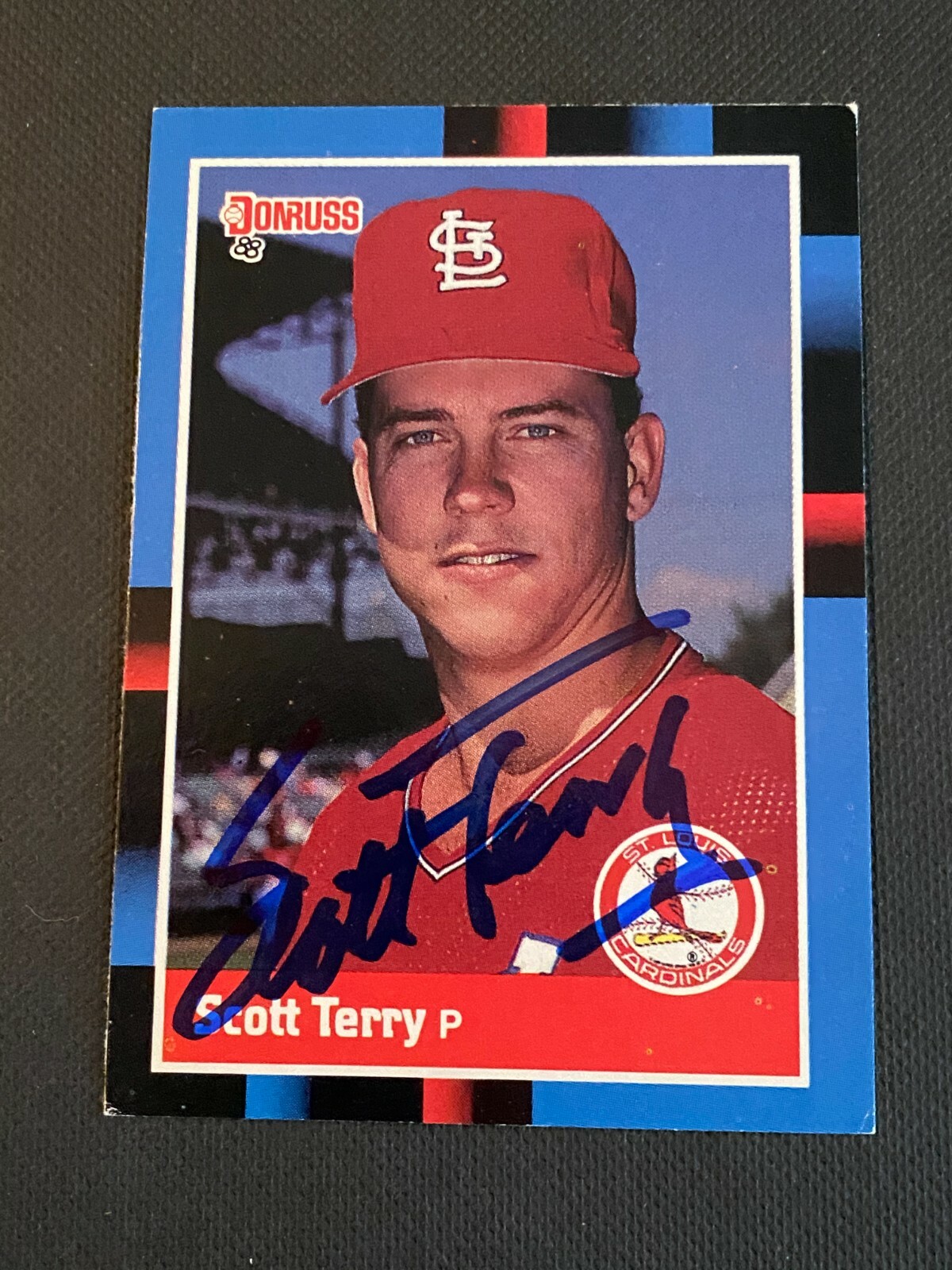 Scott Terry Signed 1988 Donruss Card Auto St. Louis Cardinals Autograph ...