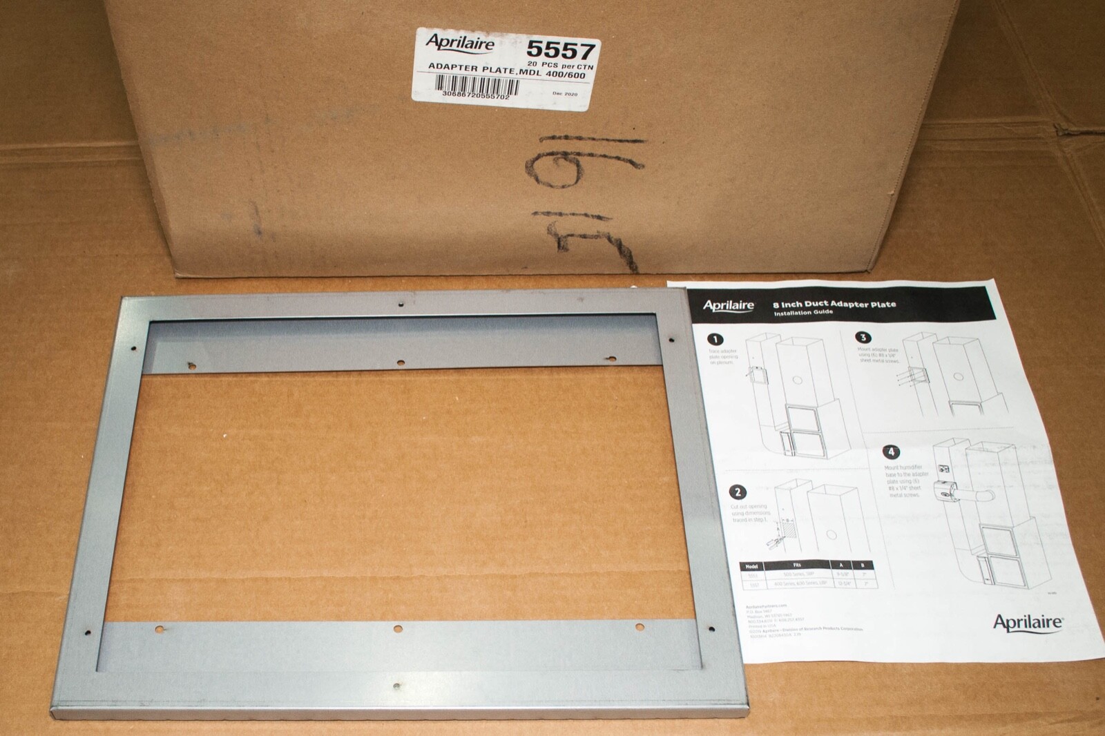 Aprilaire 5577 Duct Adapter Plate 8" Model 400/600 | eBay