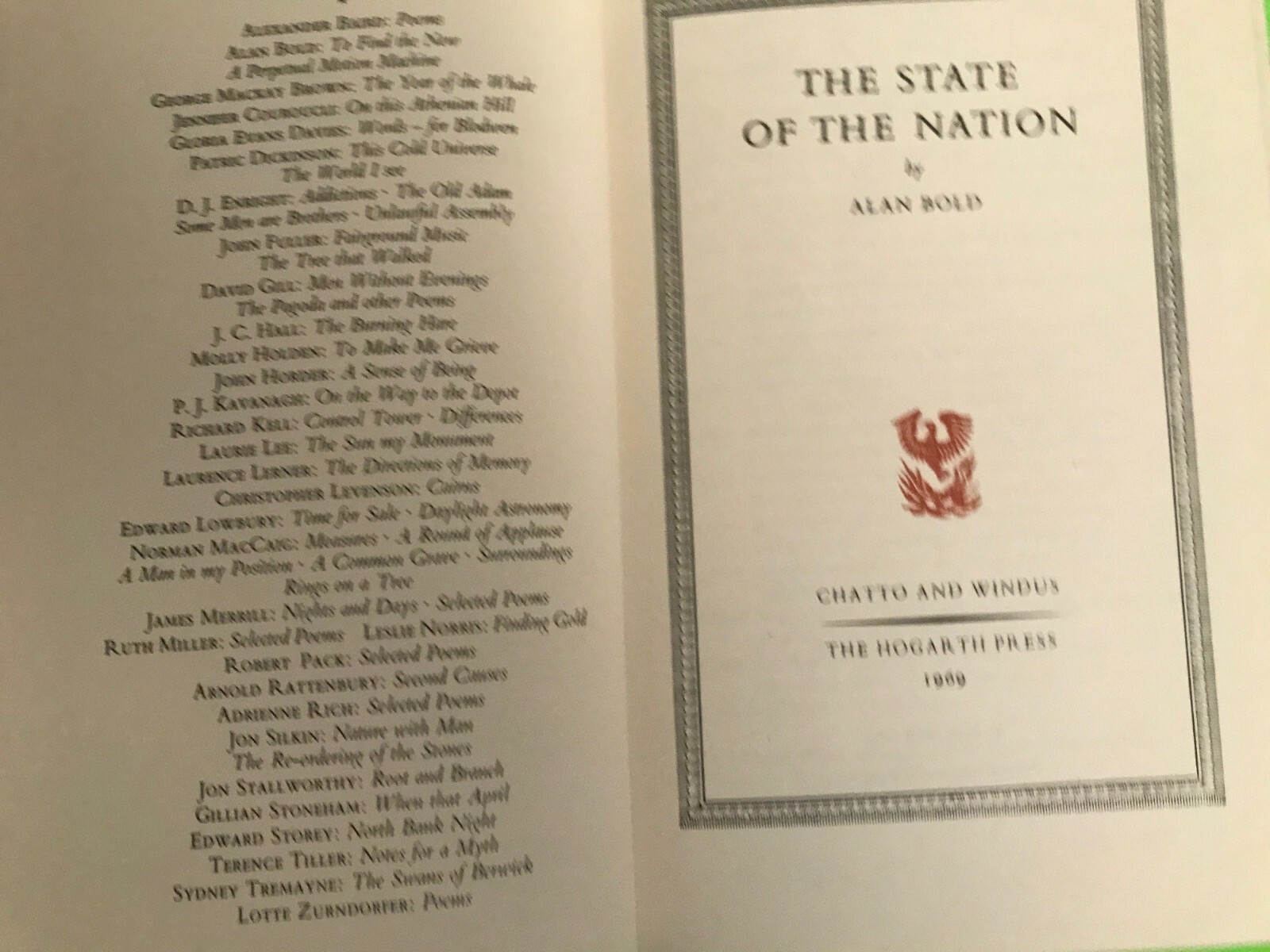 State of the Nation, Hardcover, Alan Bold | eBay
