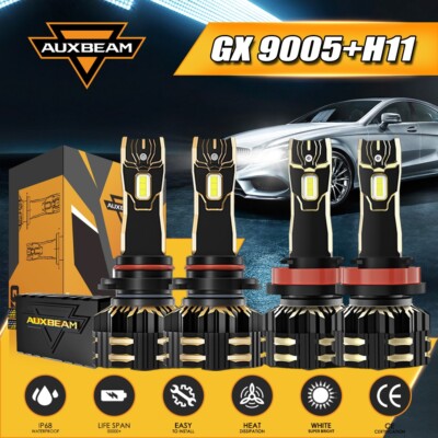 For Peterbilt 579 587 Trucks AUXBEAM White Light Canbus Hi/Lo LED ...