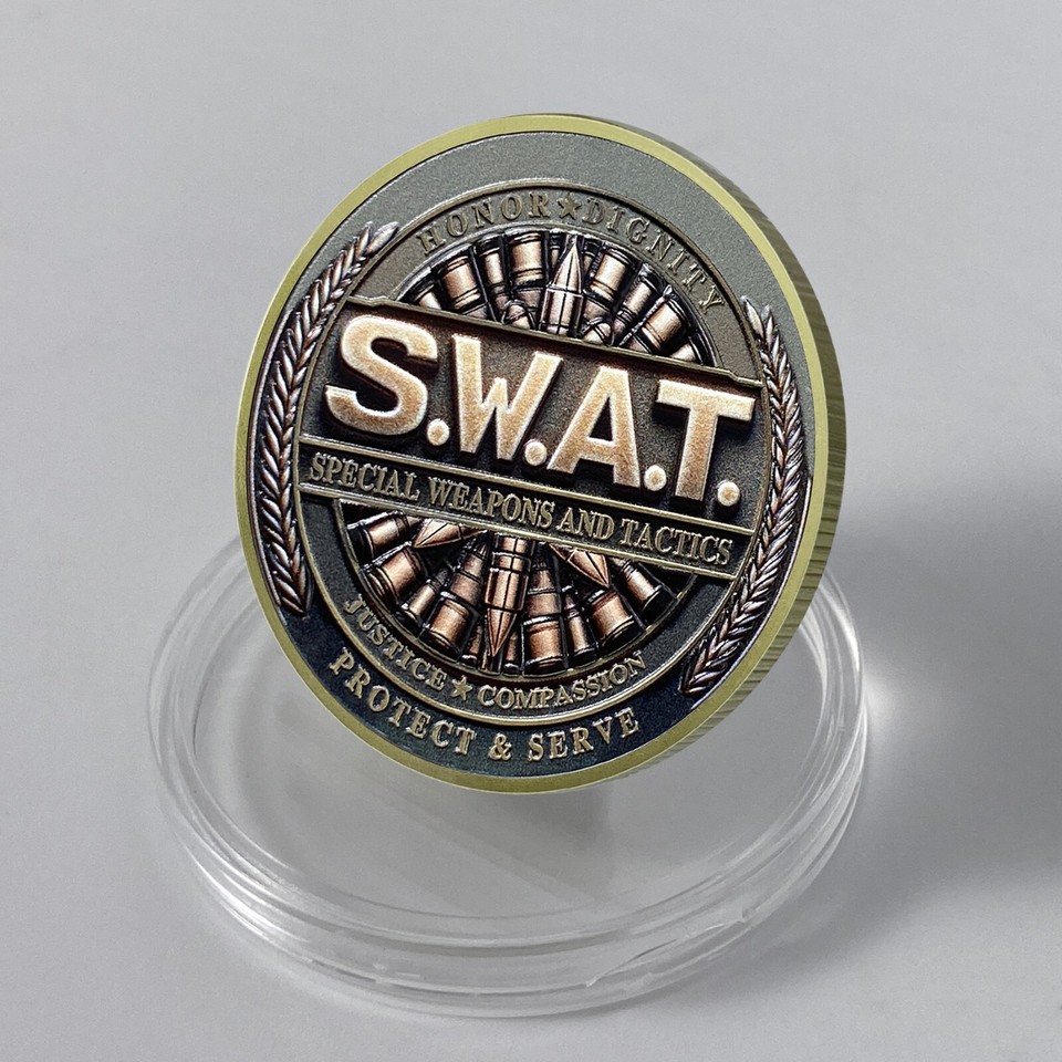 SWAT Challenge Coin -"Respect All Fear None" Counter-Terrorism Force ...