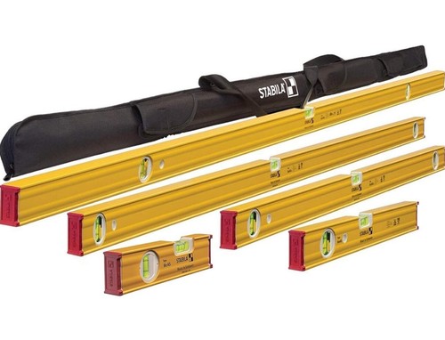 STABILA LEVEL 72 INCH 5 PCS KIT WITH CARRY BAG 29872 TYPE 80 AS-2 SET ...