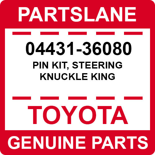 0443136080 Genuine Toyota Pin Kit Steering Knuckle King 04431-36080 for ...