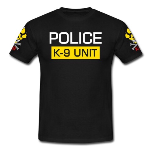 Police Dog K9 K-9 Unit Logo Black T-shirt USA Size | eBay