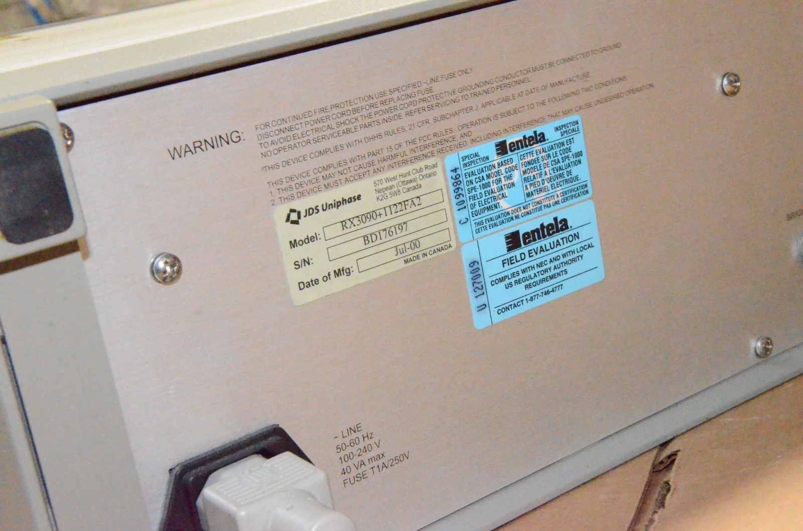 JDS RX3 RX3090+1122FA2 RX3 Multimode Back Reflection Meter 12 Output ...