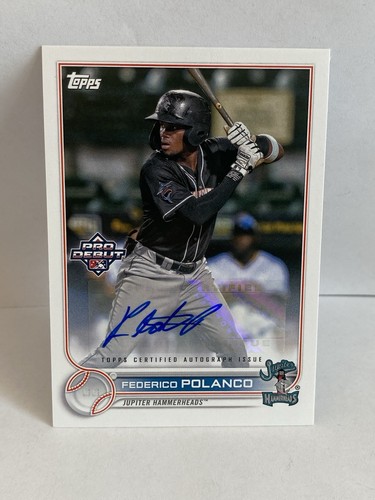 Federico Polanco 2022 Topps Pro Debut Prospect Auto #PD-190 Hammerheads | eBay