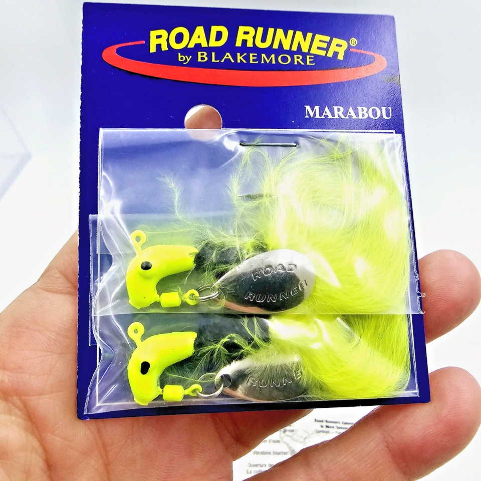 Blakemore Road Runner Marabou 1/4 Oz Jighead Jigs 2 Count Pack You ...