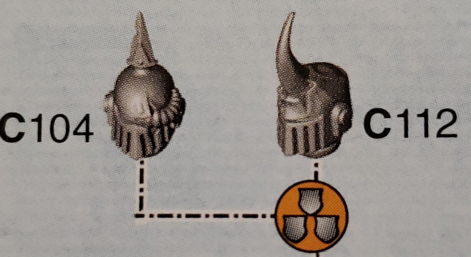 Warhammer 40k Death Guard Bits Plague Marine Spiked Mutated Helmet ...