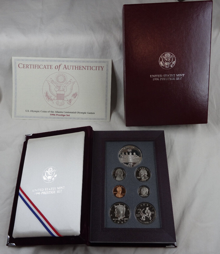 1996 Prestige Proof Set Atlanta Olympics Commemorative Coin US Mint OGP ...