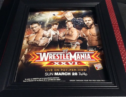 WWE Westlemania XXVI Poster Orton Print Ad 8.5x11 Art (Frame Not ...