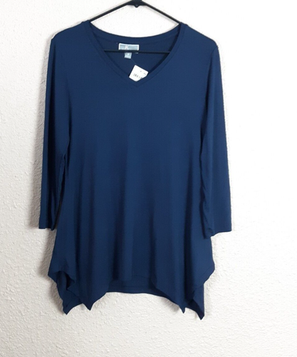 JM Collection Womens Beveled Long Sleeve T-Shirt Size XS New With Tags ...