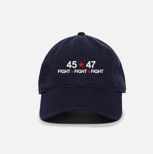 Fight Fight Fight Trmp 45-47 Embroidered Baseball Cap Adjustable Dad ...