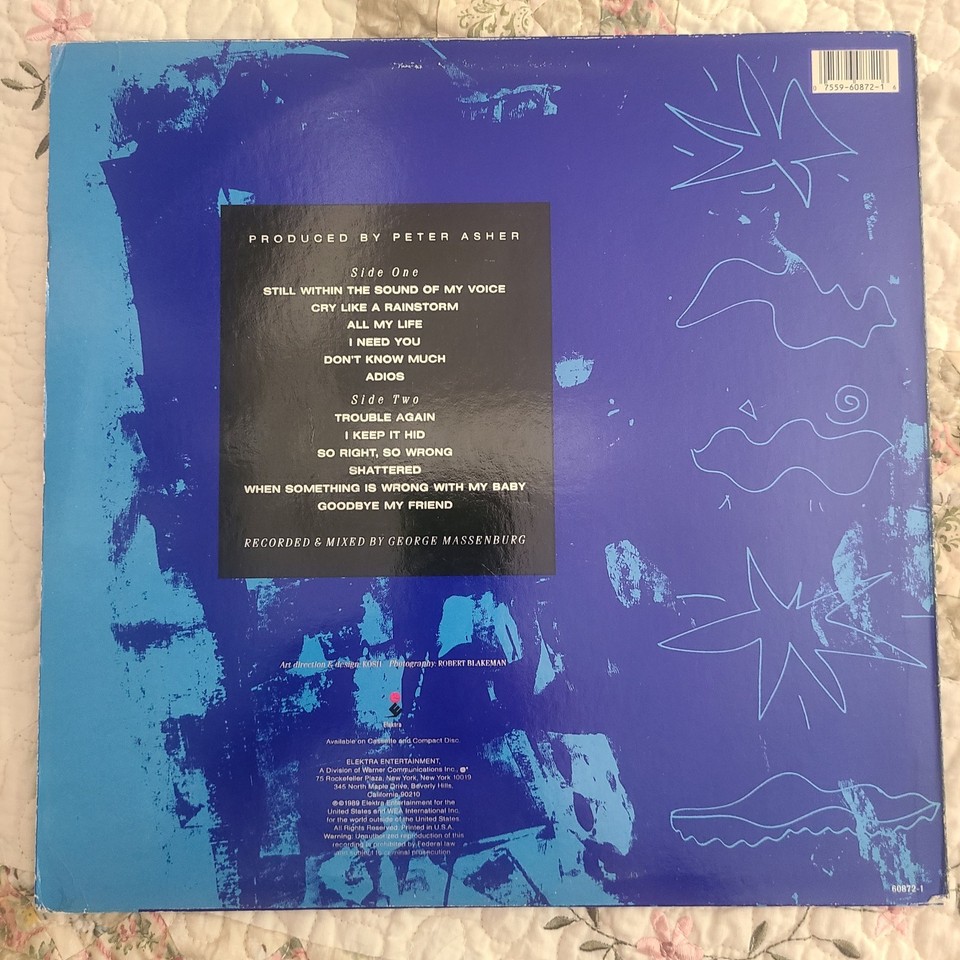 Linda Ronstadt: Cry Like A Rainstorm, Howl Like The Wind Elektra 1989 ...