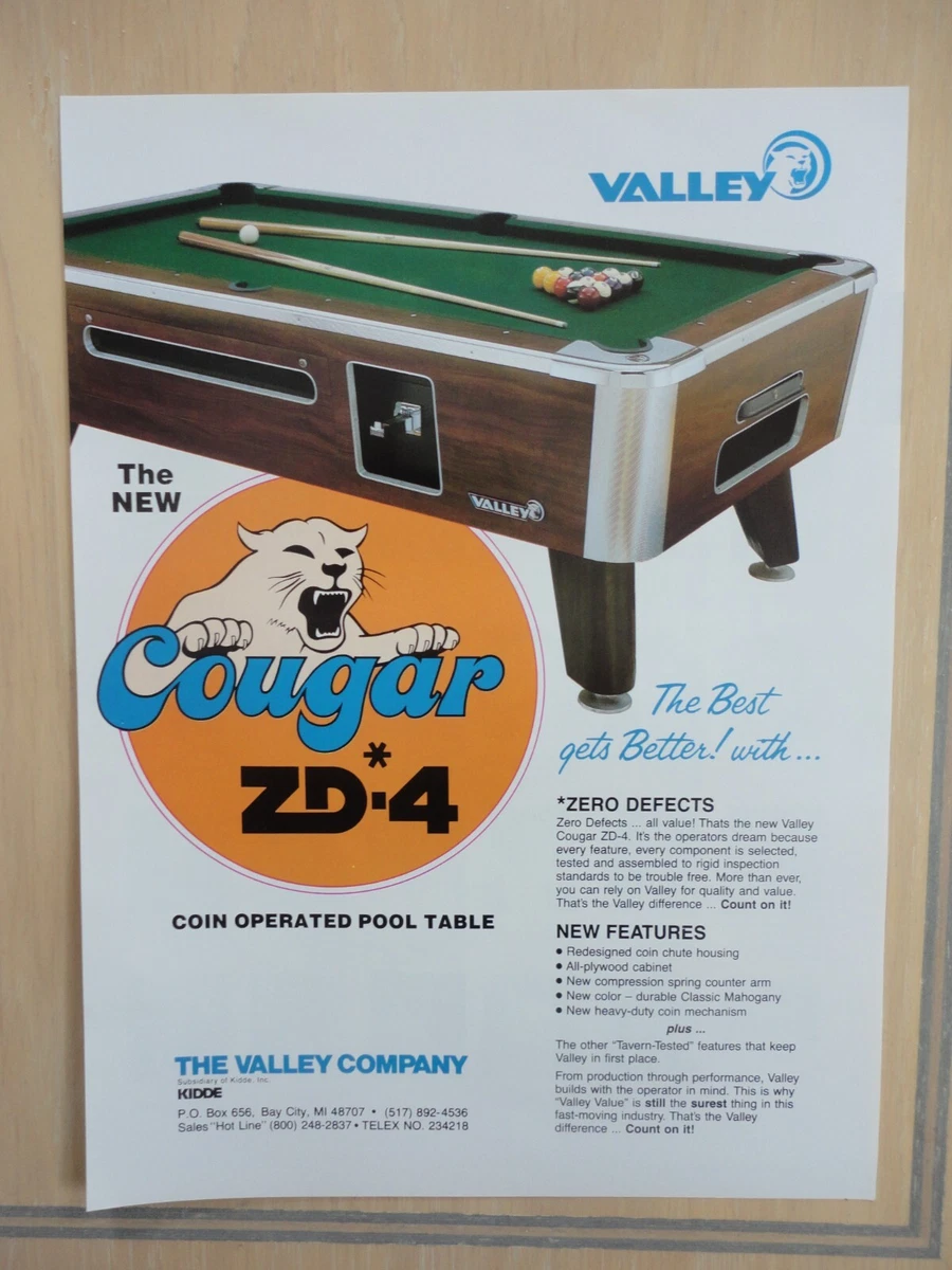 Valley Cougar Pool Table