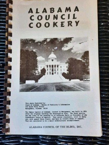 Alabama Council Cookery AL Council Of The Blind Vintage | eBay