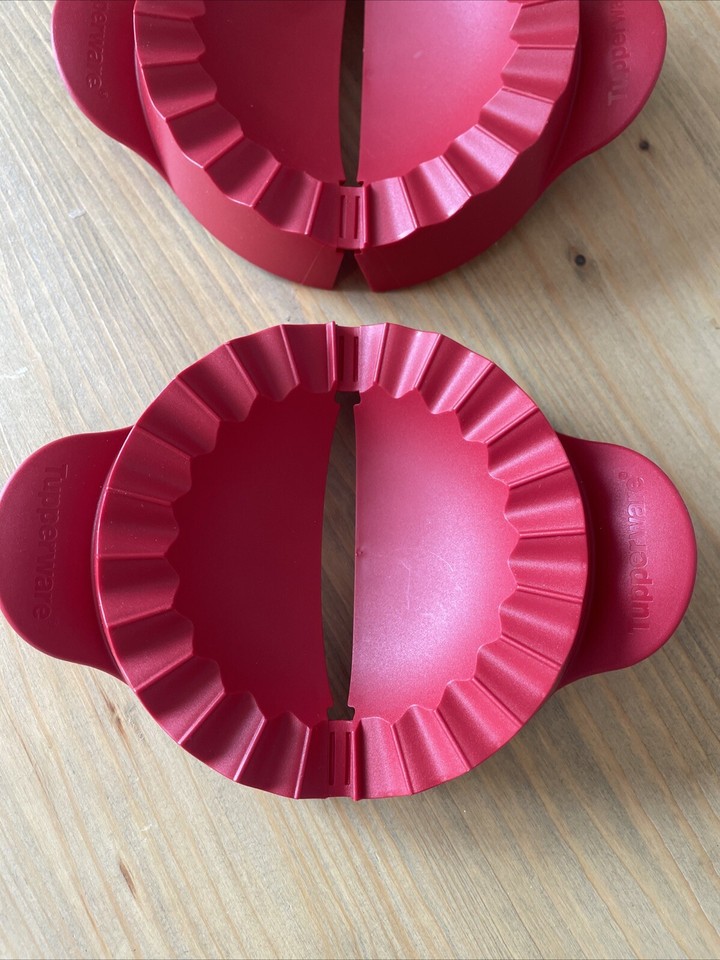 2 Tupperware Pastry Mini Pie Empanada Press Crimper Maker Red 5 ...