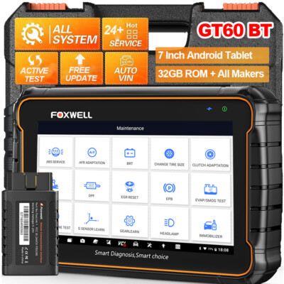 FOXWELL GT60 BT All System Bidirectional OBD2 Scanner Auto Diagnostic ...